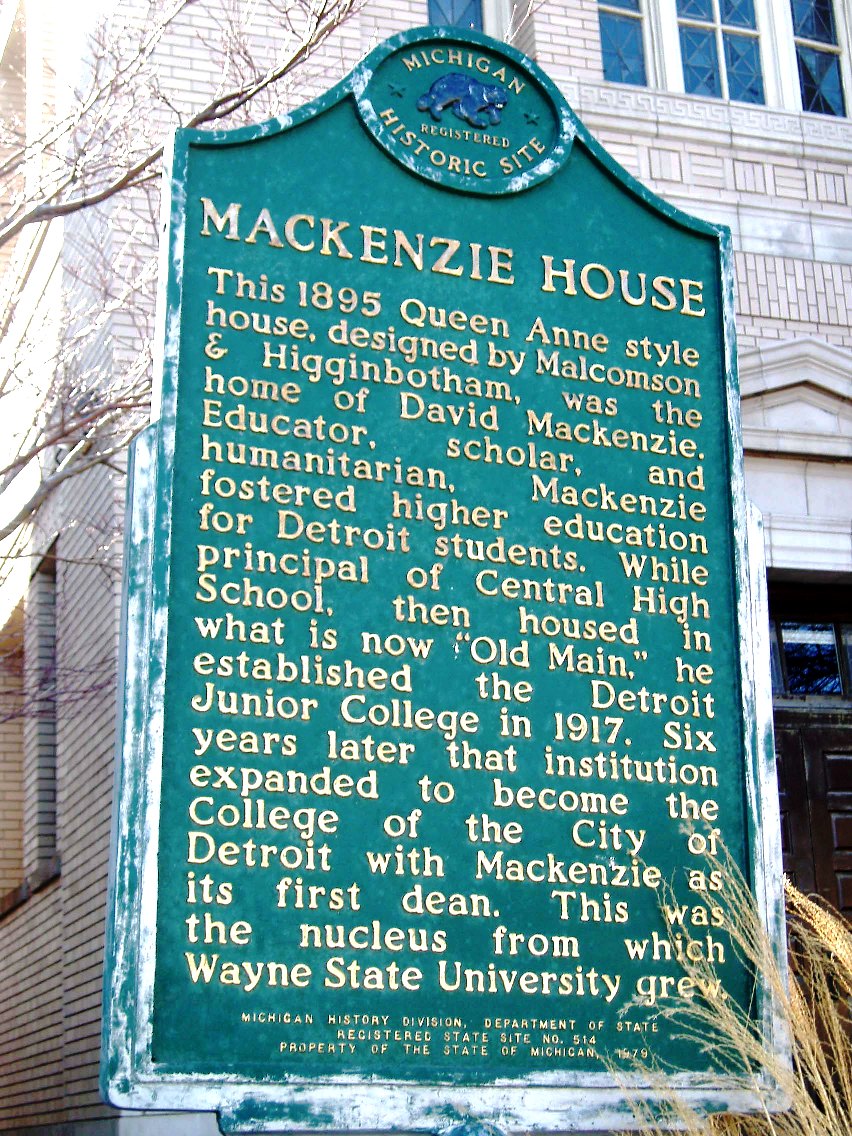 David Mackenzie Home, Wayne State University